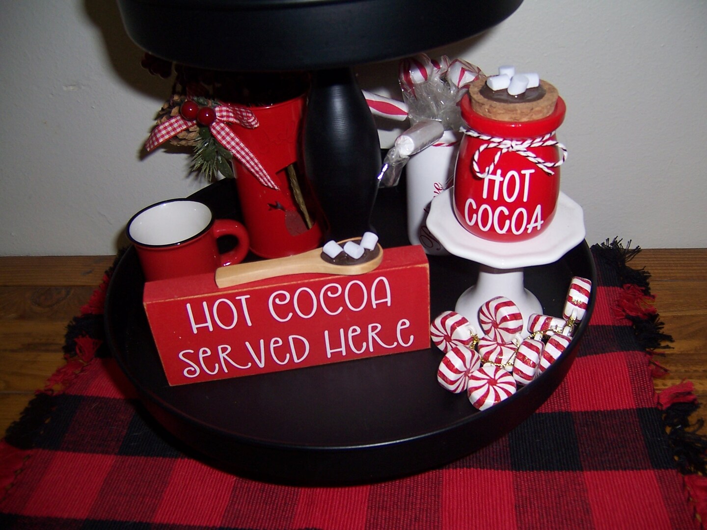 Mini Hot Cocoa jar, Tiered Tray sign, Cocoa Bar sign, Hot Cocoa signs ...