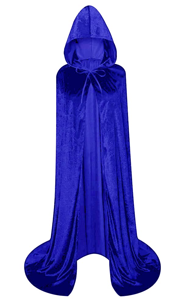 Unisex Long Velvet Hooded Cloak for Halloween Masquerade Cosplay ...