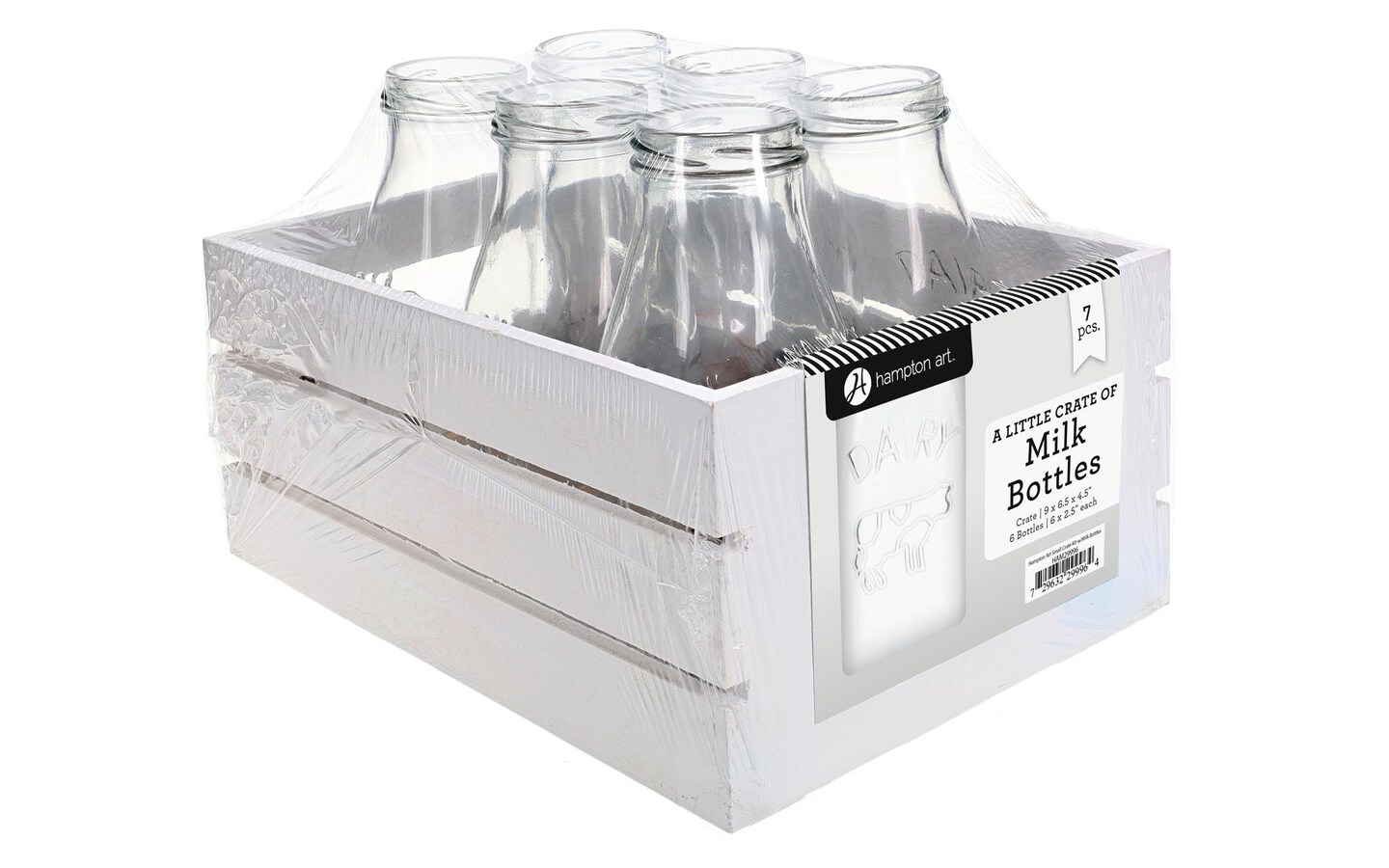 Hampton Little Crate Of Milk Bottles 7pc | Michaels