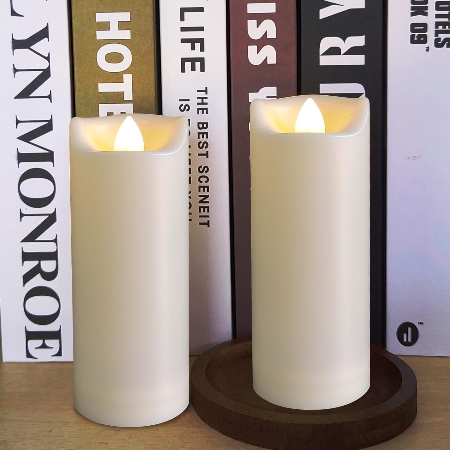 LED Battery Operated Candles 2""x5"" Plastic Flickering Flameless ...