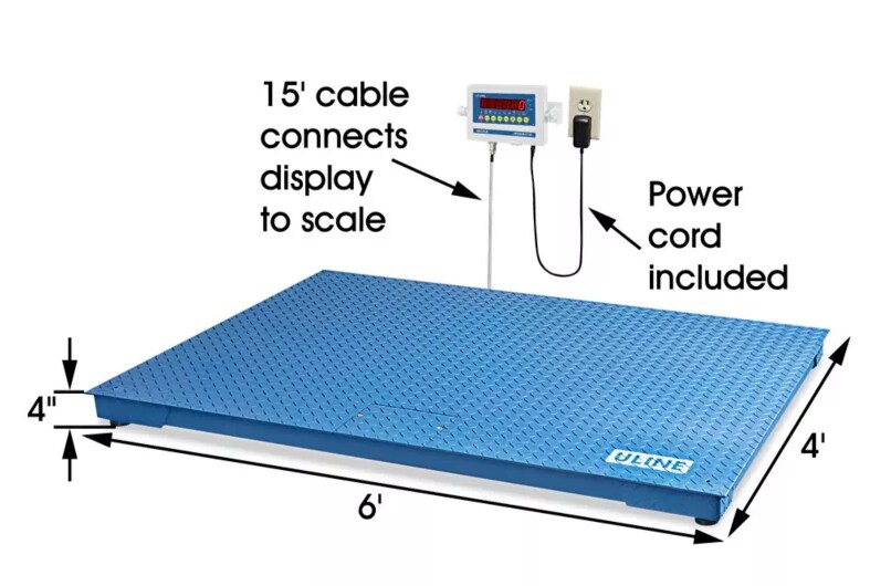 Uline® Steel Weigh Scale with Ramp Option 4' x 6' x 4 Inch | Michaels