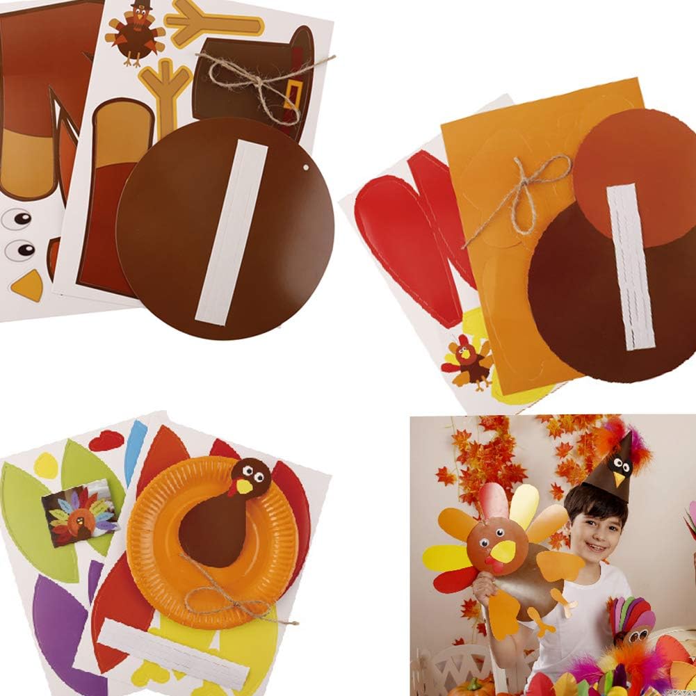 Thanksgiving Craft Kits, DIY Make A Turkey for Festive Fall Party Game ...