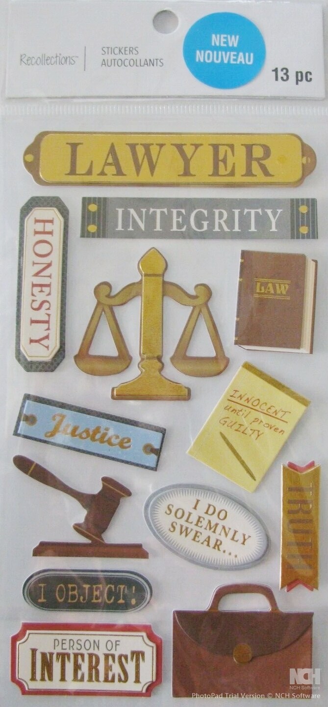 Recollections Lawyer Dimensional Stickers | Michaels