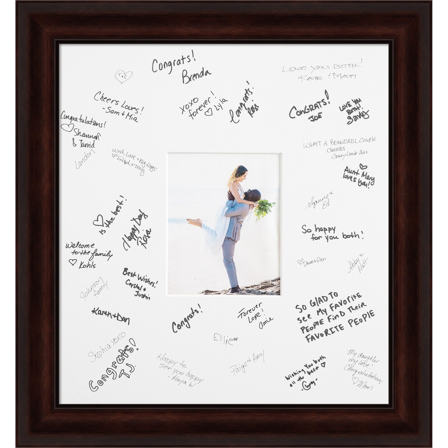 Coffee Signature Mat Picture Frame, Photo Frame Wedding Guest Book ...