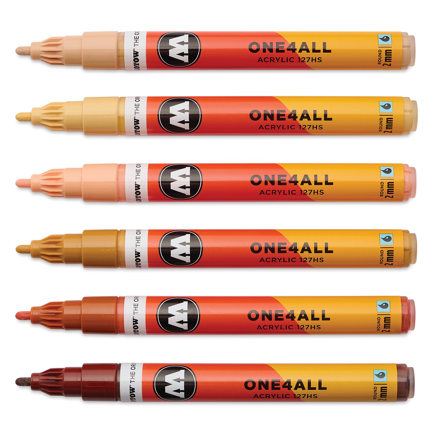 Molotow One4All Acrylic Markers - Set of 6, Wood Colors, 2 mm | Michaels