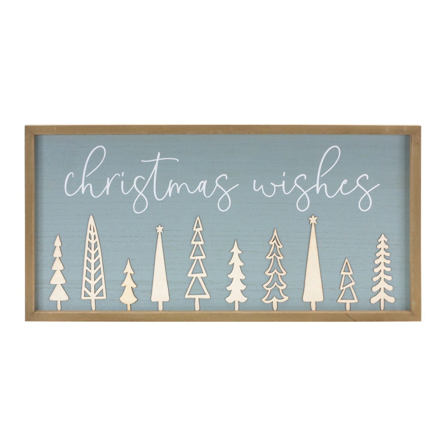 Melrose Christmas Wishes Rectangular Framed Wall Sign - 31.5" | Michaels