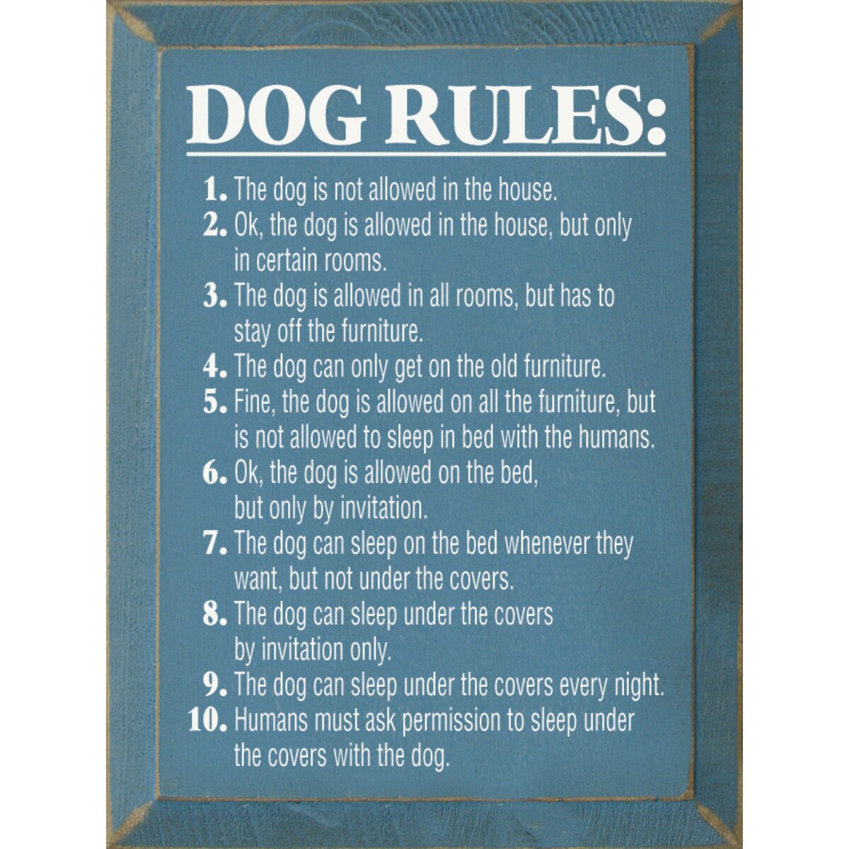 Solid Knotty Pine Wood Sign - 10 Dog Rules Home Decor | Michaels