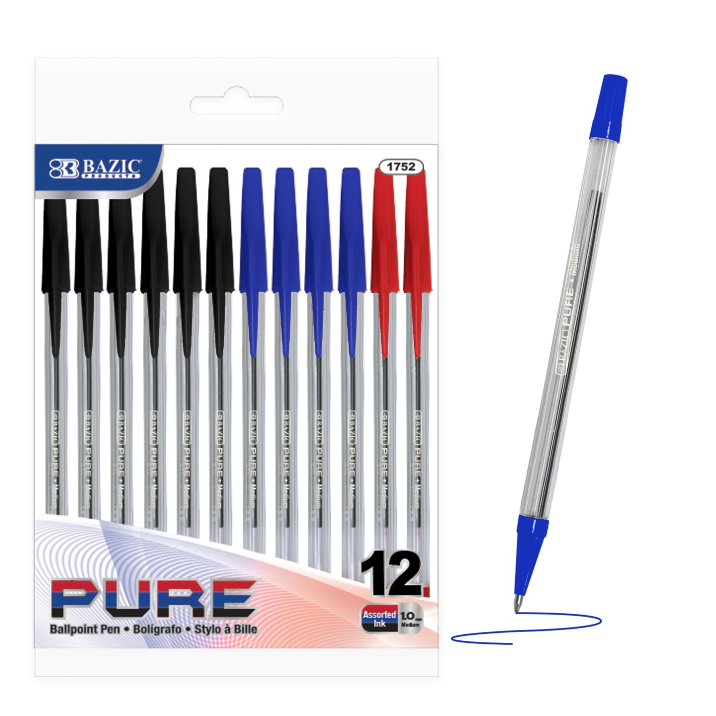 BAZIC Pure Assorted Color Stick Pen (12/Pack) | Michaels