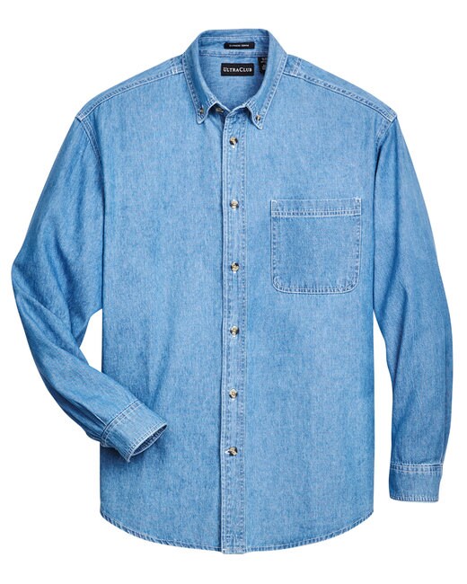 UltraClub® Men's Cypress Denim with Pocket | Michaels