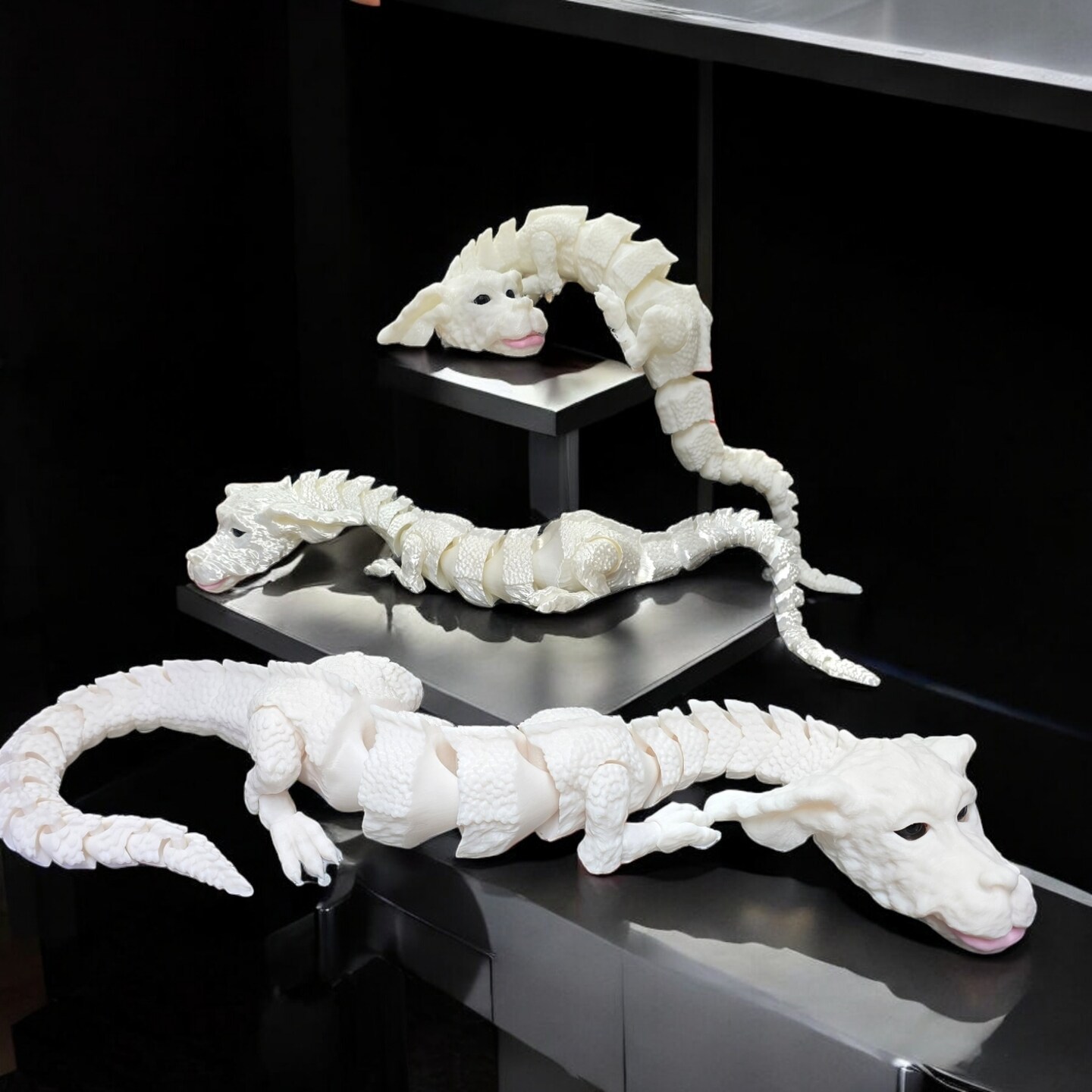 3d Printed Falcor Good Luck Dragon, Falkor Dragon Fidget Toy, Flexi ...