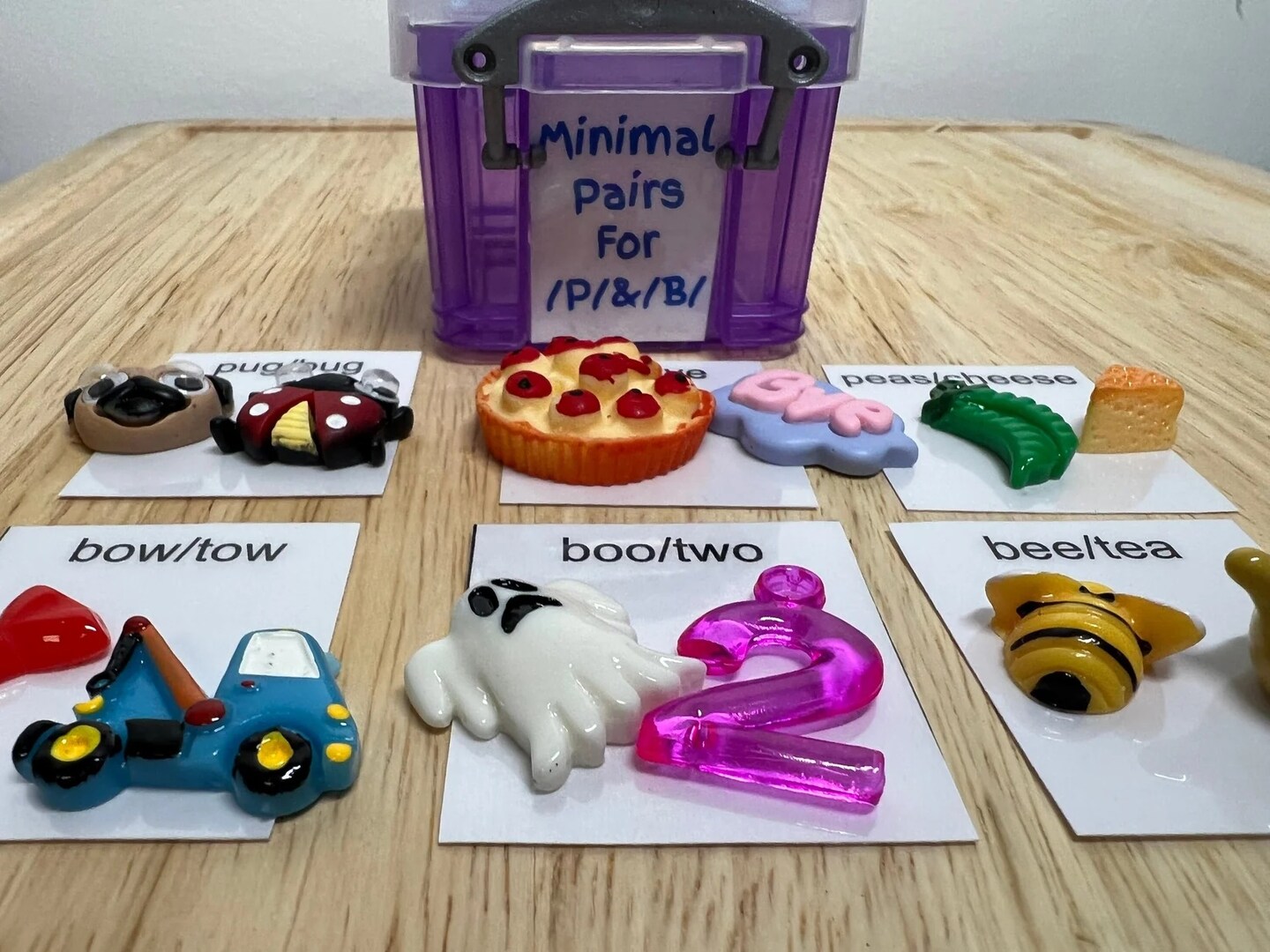 Say and Play Minimal Pairs P B Speech Therapy Mini Objects Articulation Object Objects for ...