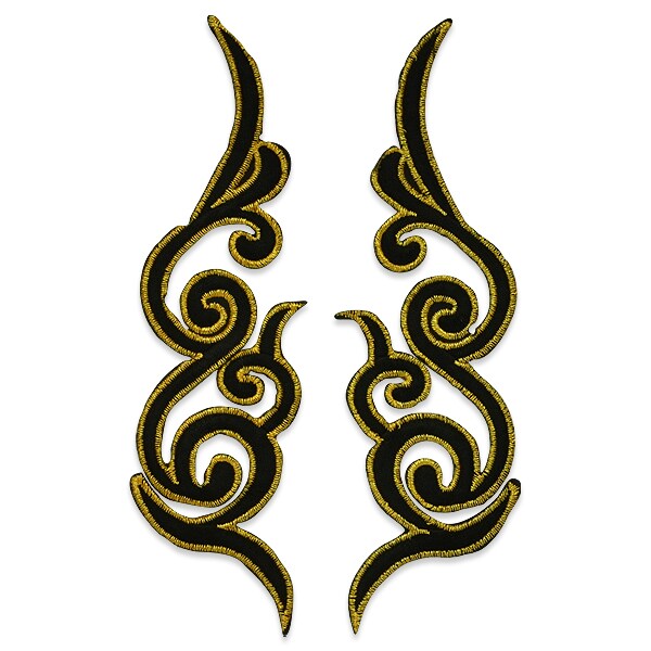 Pair of Caravaggio Scrollwork Iron On Embroidered Applique/Patch | Michaels