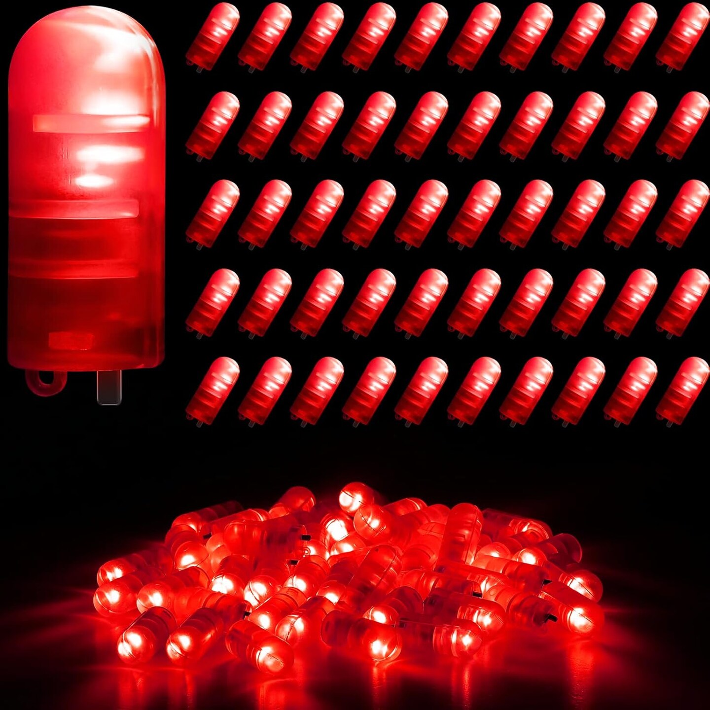 50 Pieces LED Balloon Lights Mini Battery Powered LED Lights Bulbs for ...