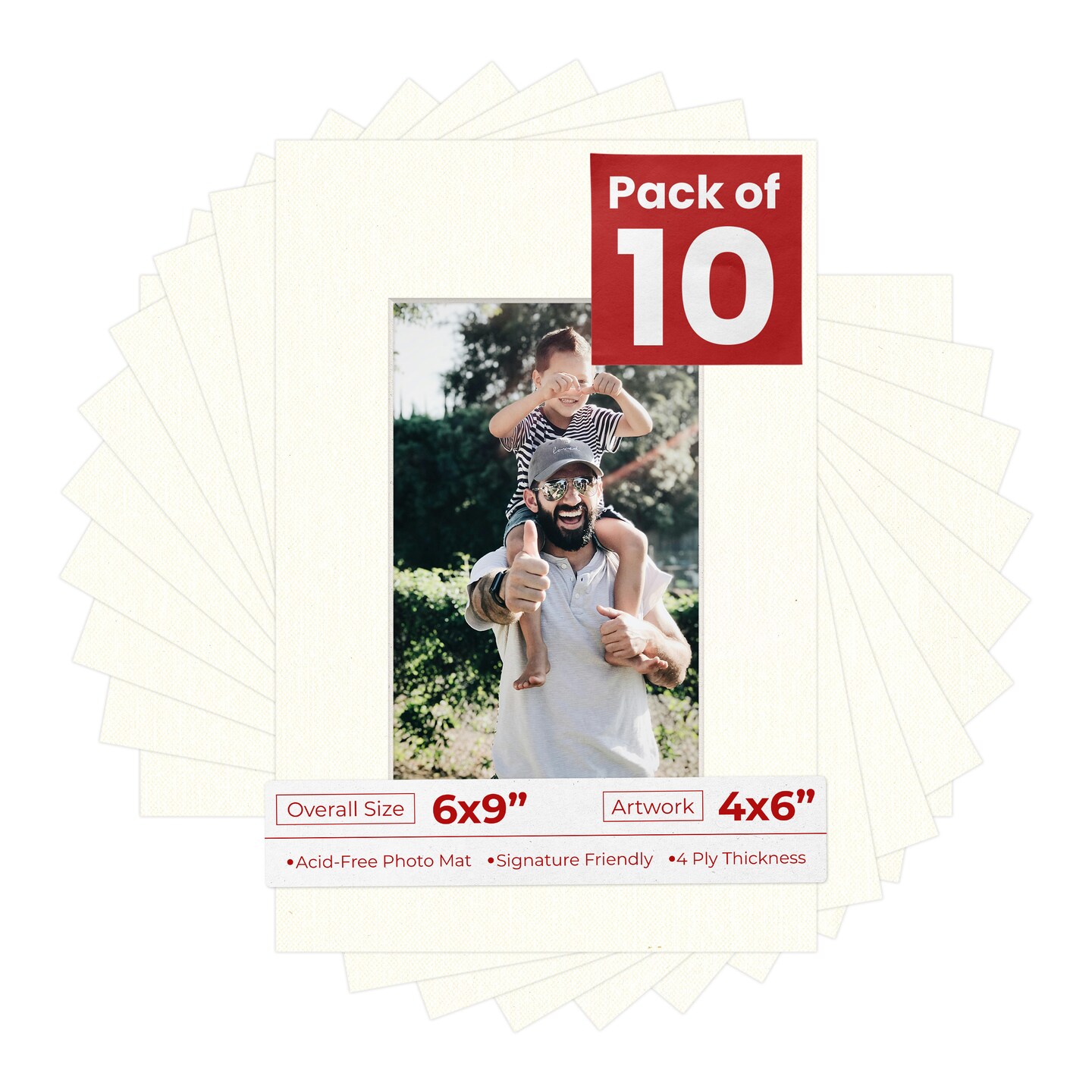 Beige Canvas Mat Board for 6x9 Frames - Fits 4x6 Photos, Color: Brown ...