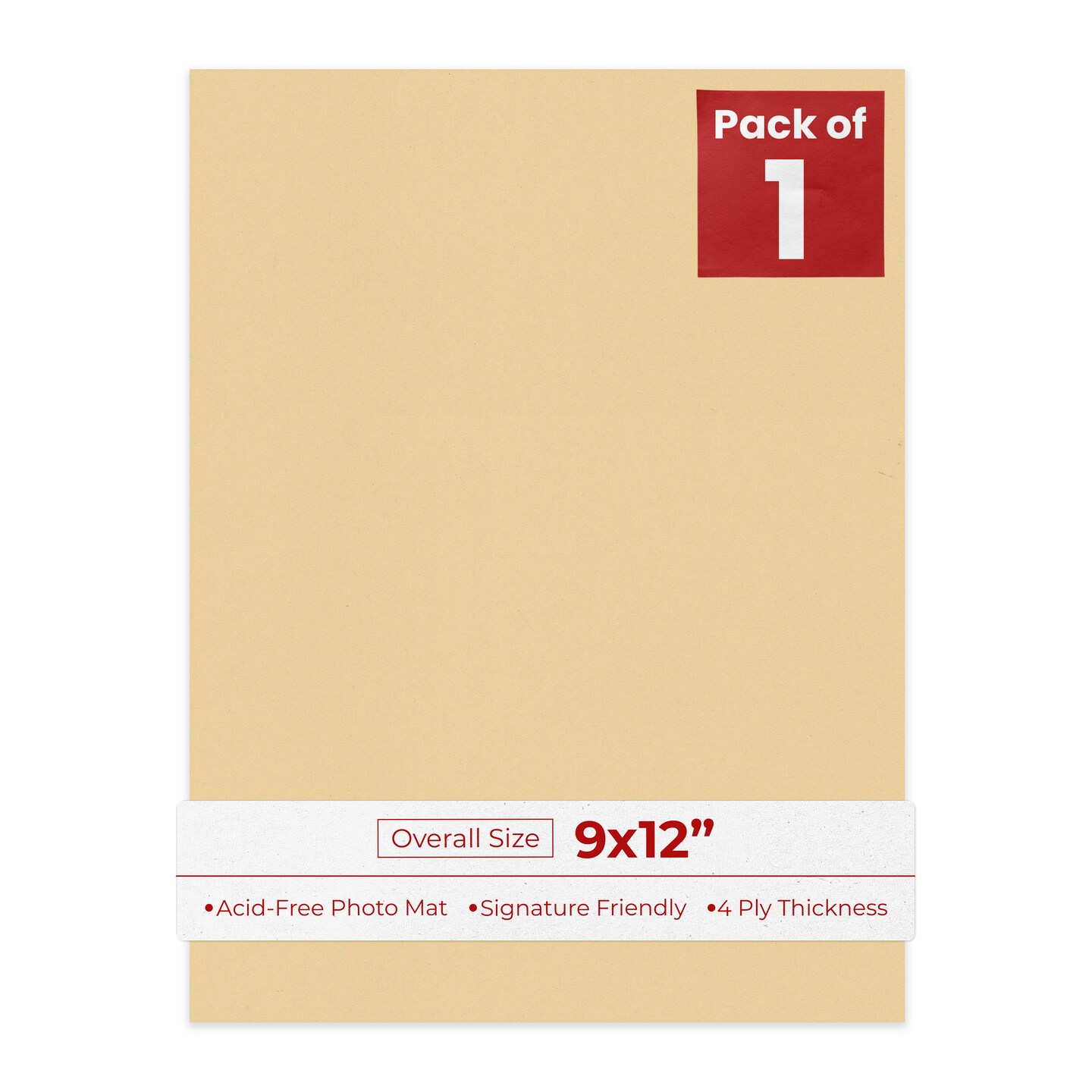 Beige 9x12 Uncut Mat Board - Blank Sheets, No Opening, Color: Brown ...