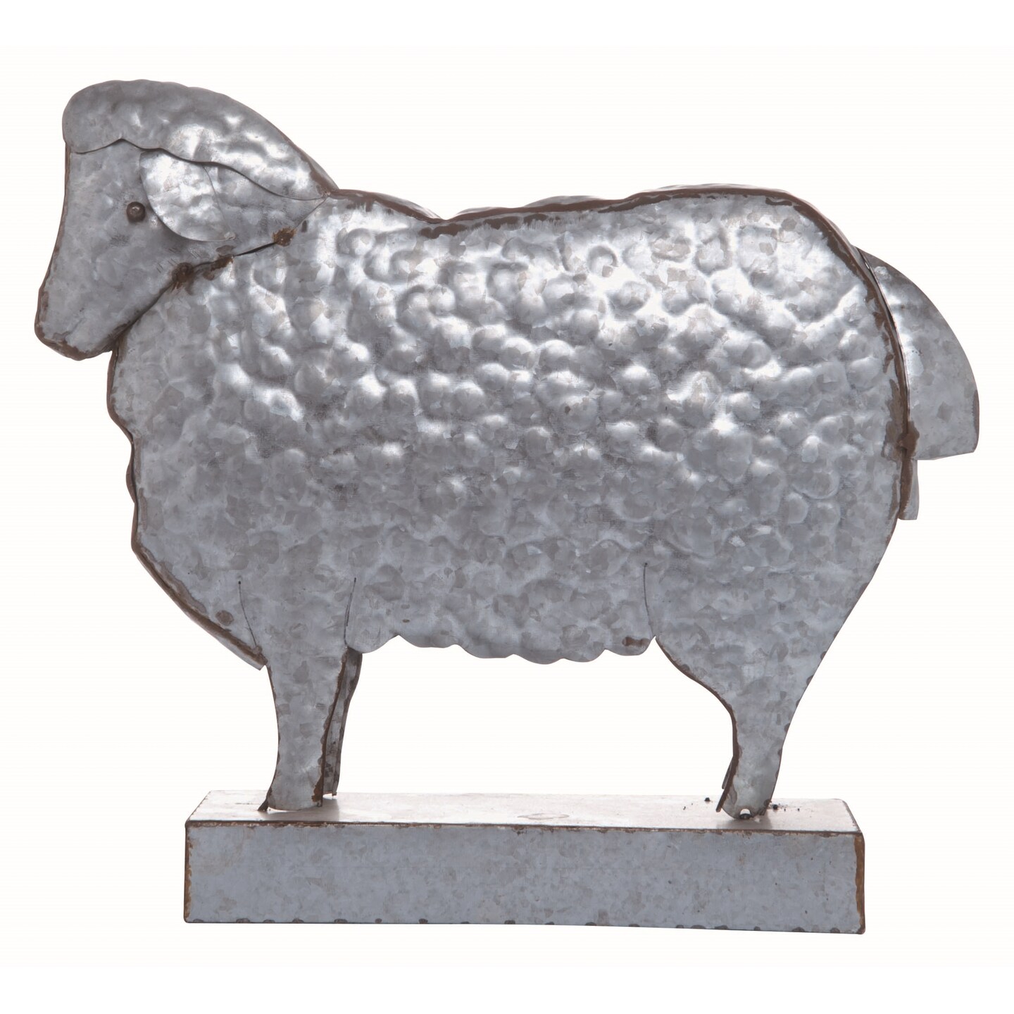 Transpac Metal 16" Silver Spring Sheep Decor - Galvanized Tabletop ...