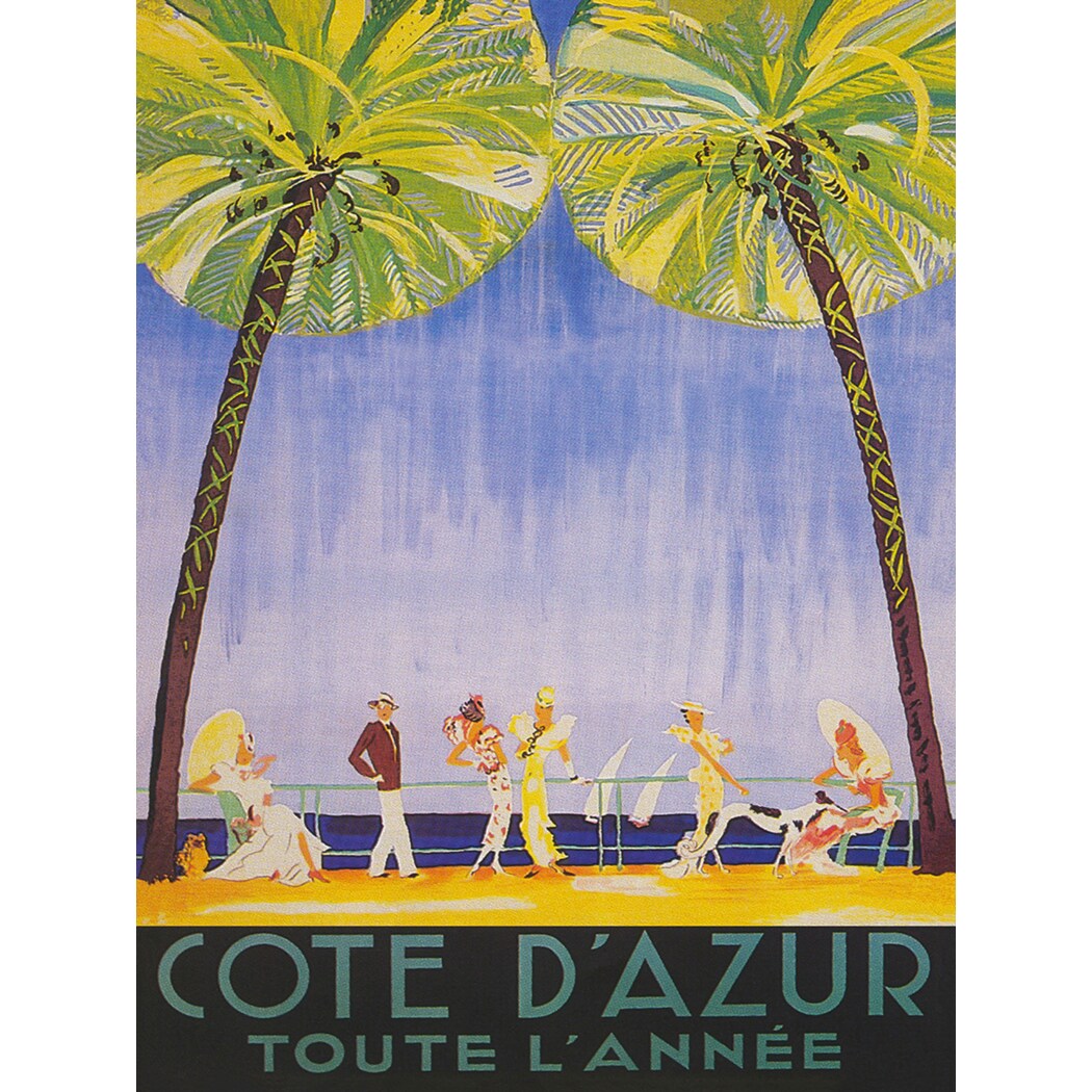 La Cote d'Azure - Vintage French Travel Poster Prints | MakerPlace by ...