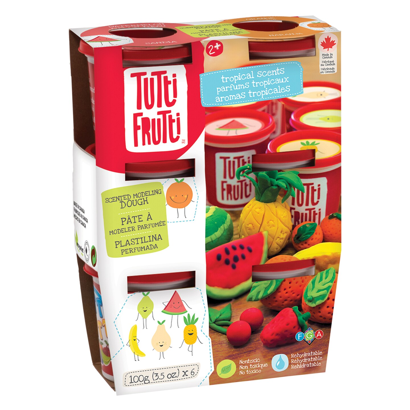 Tutti Frutti: 6-Pack Tropical Scented Modeling Dough in Tubs, Ages 2 ...