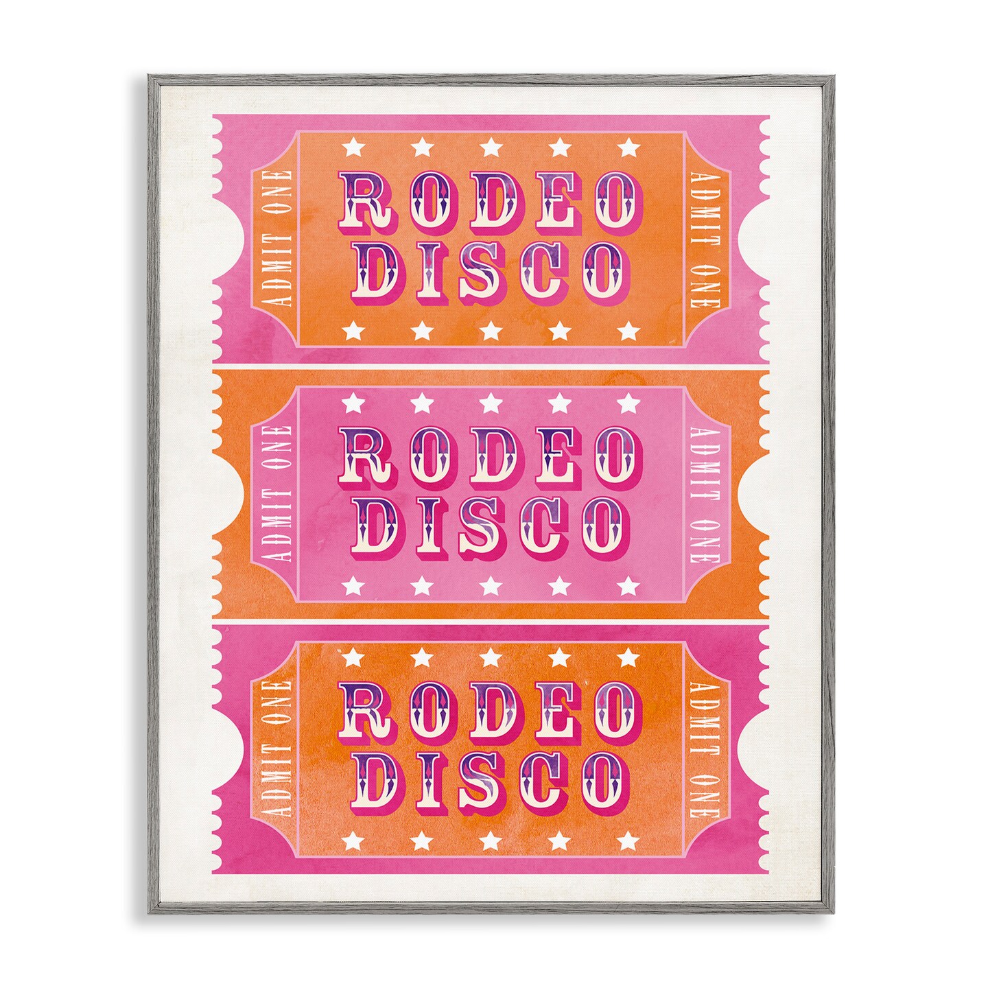 Stupell Industries Rodeo Disco Ticket Stubs Framed Giclee Design by ...