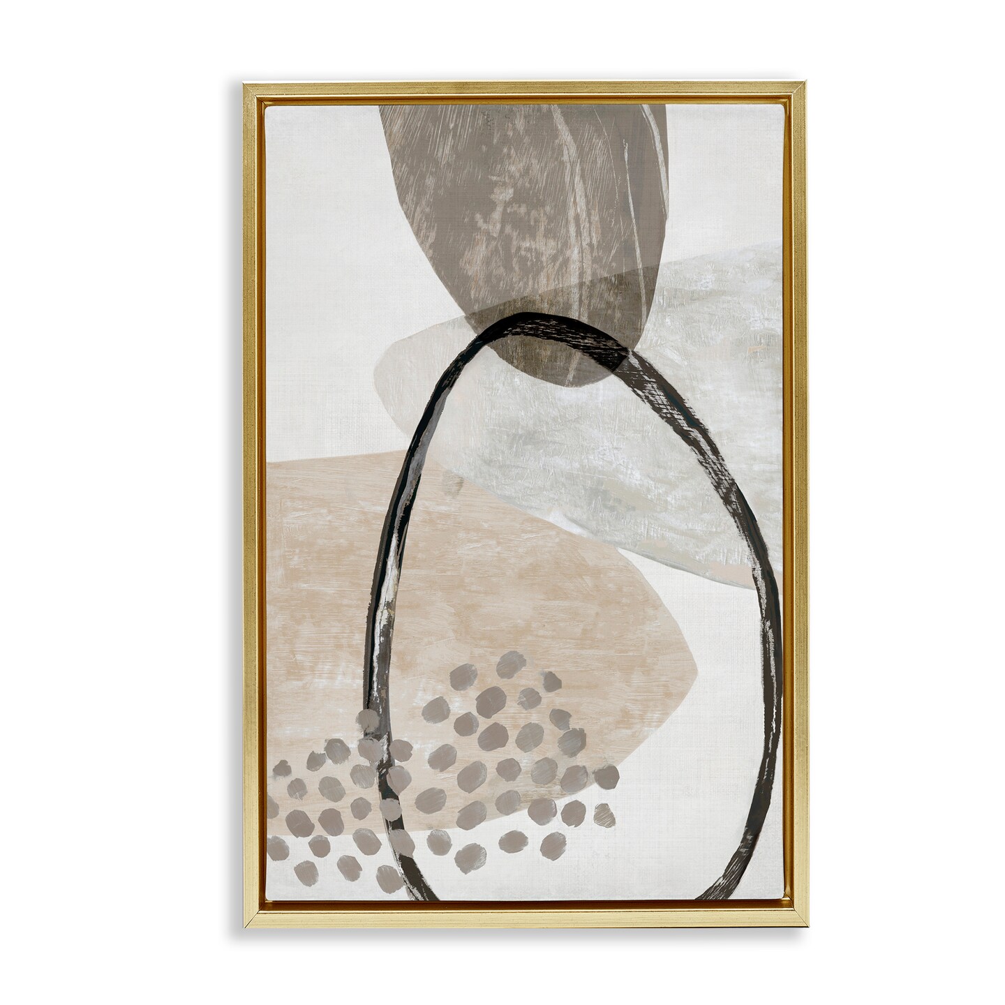 Stupell Industries Oblong and Circular Abstractions Floating Frame By ...