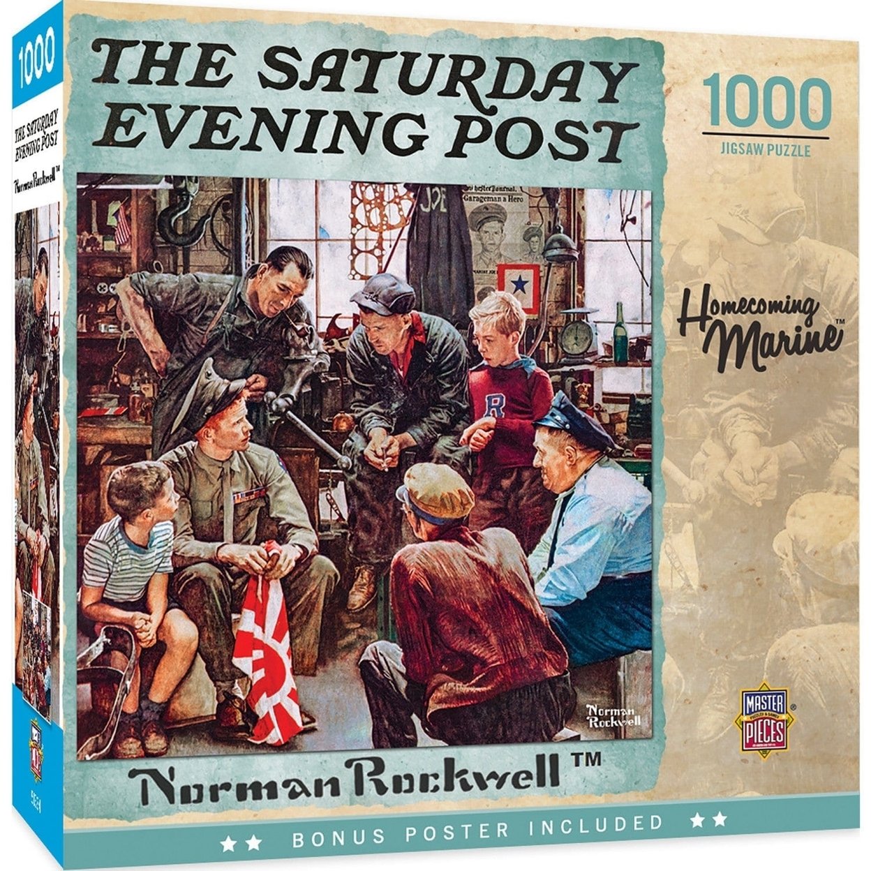 Norman Rockwell Homecoming Marine 1000 Piece Jigsaw Puzzle 25X25 ...