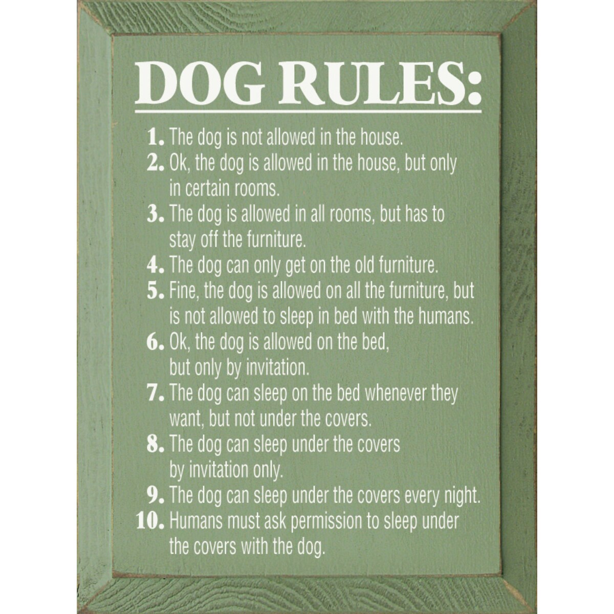 Solid Knotty Pine Wood Sign - 10 Dog Rules Home Decor | Michaels