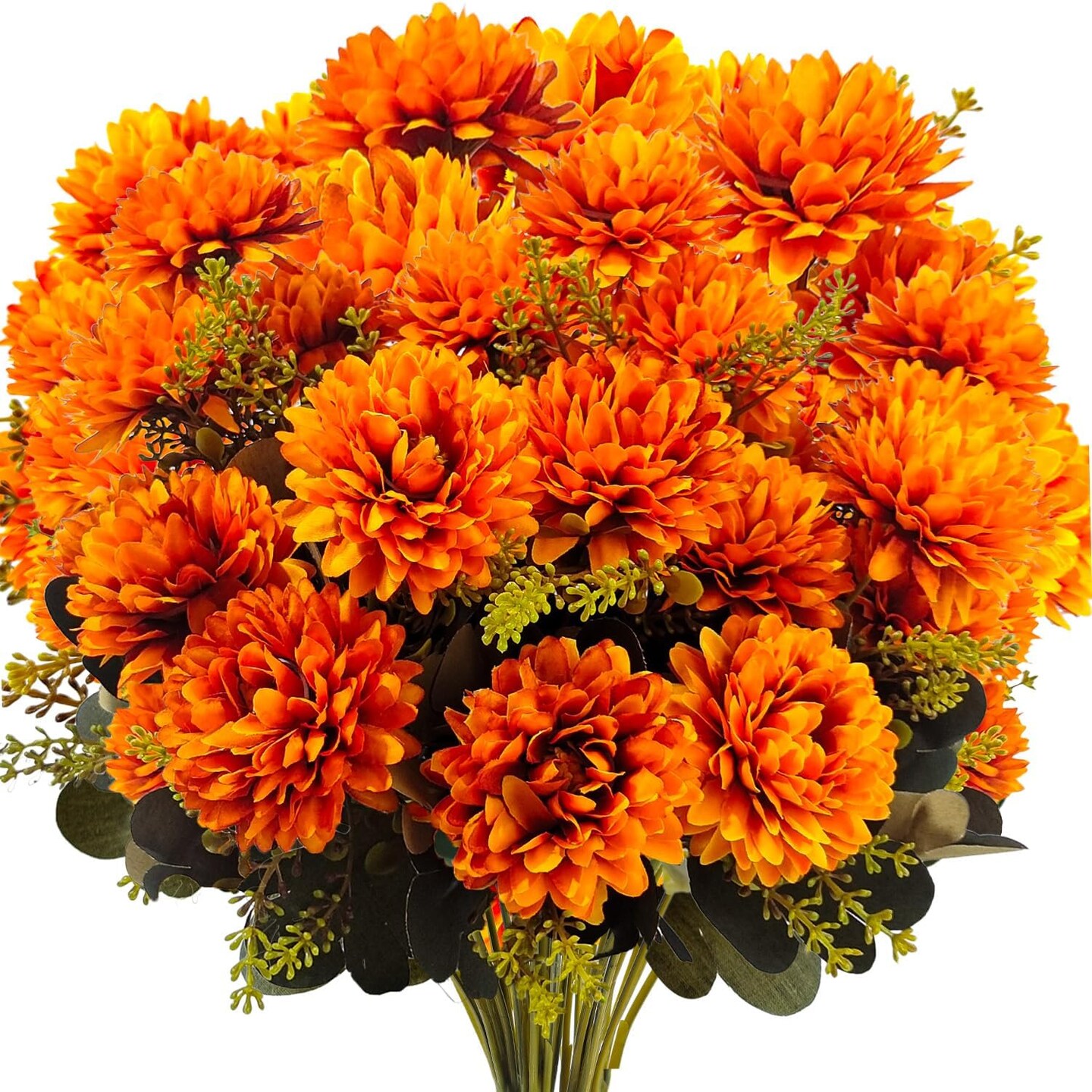 2PCS Fake Mums Fall Floral Silk Chrysanthemums Table Decor | Michaels