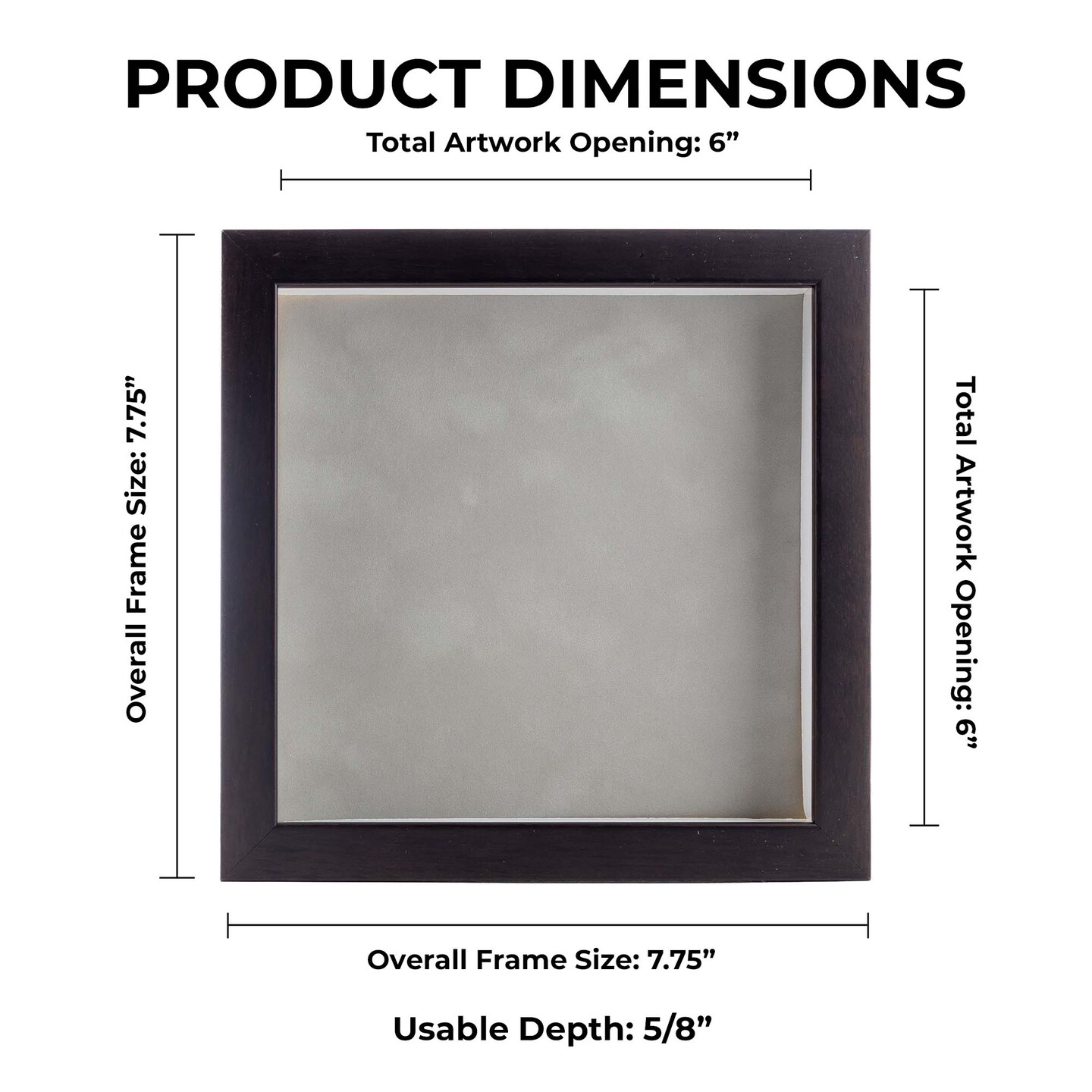 Rich Dark Brown Wood Shadow Box Frame with Acrylic Front - Light Brown ...