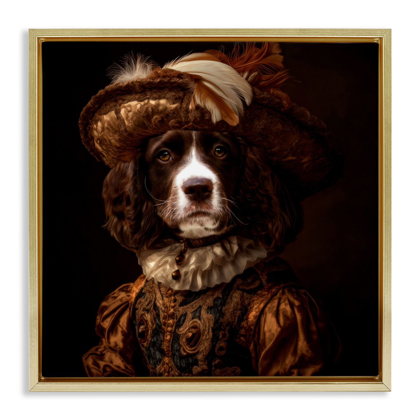 Stupell Industries Canine Crown Prince Floating Frame, design by Kelley ...