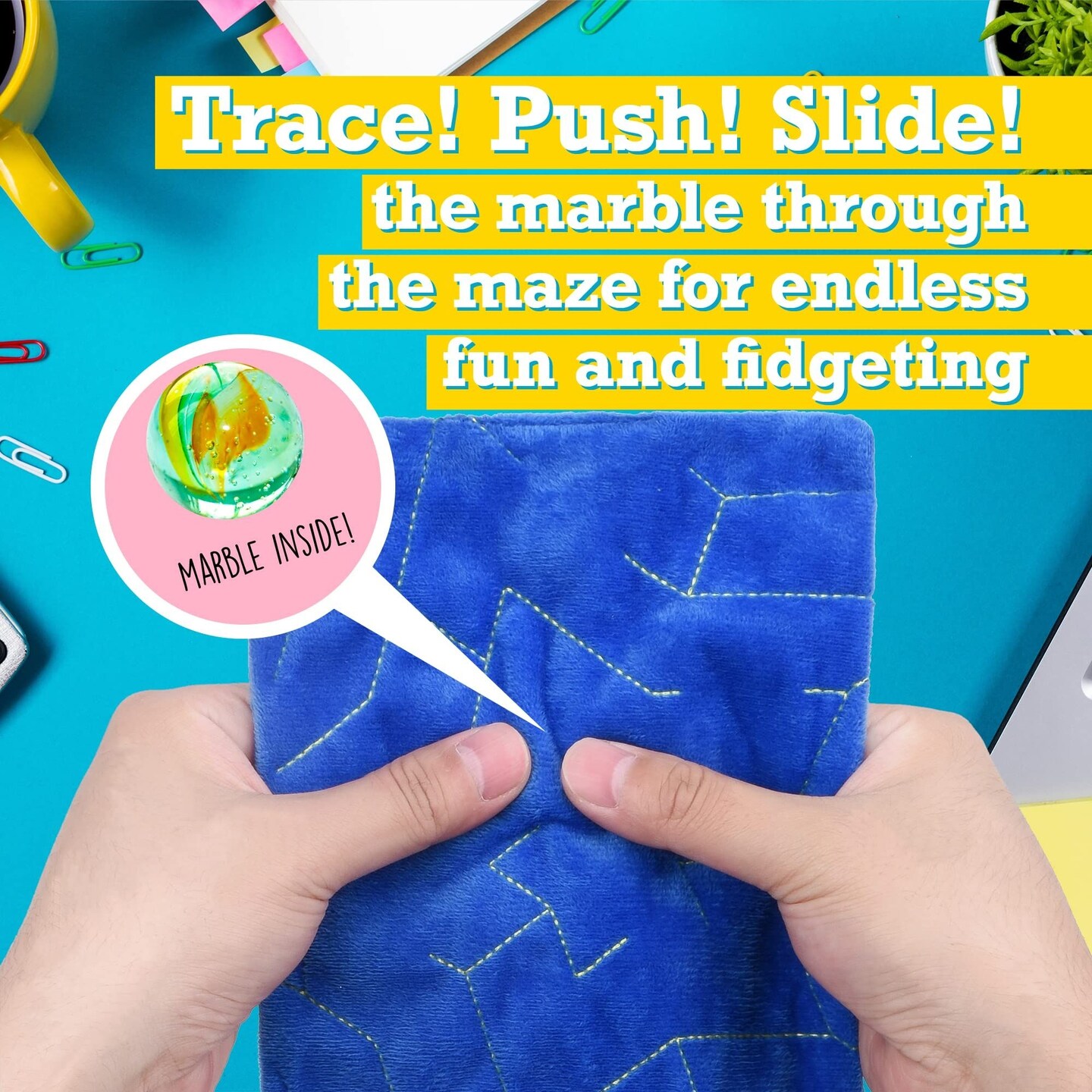 [2 Pack] Monkey Marble Maze Sensory Toys - Fabric Marble Fidget Toy to ...