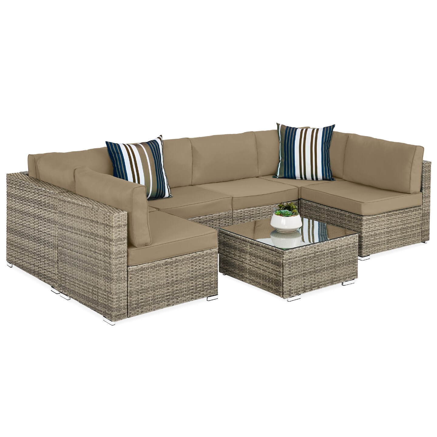 Best Choice Products 7-Piece Outdoor Modular Patio Conversation ...