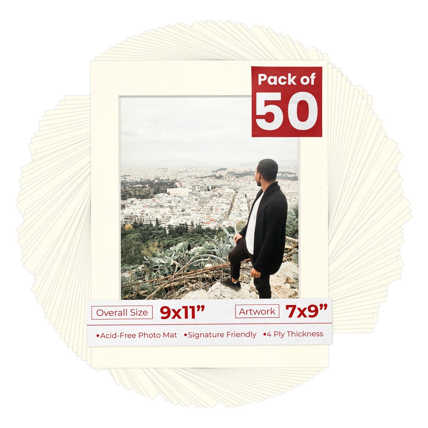 Mojave Sand Beige Mat Board for 9x11 Frames - Fits 7x9 Photos, Color ...