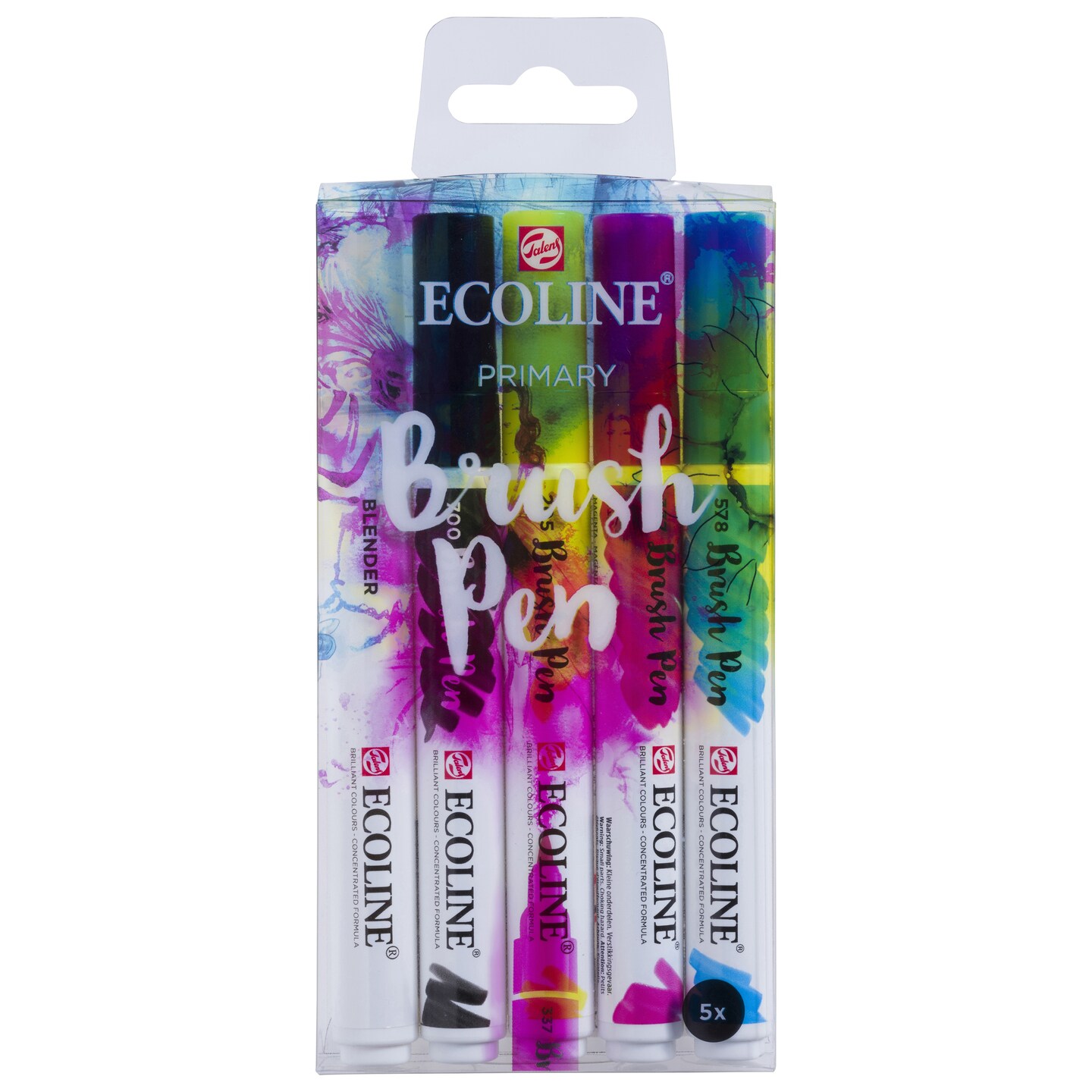 Ecoline Watercolor Brushpen Set 5/Pkg-Primary | Michaels