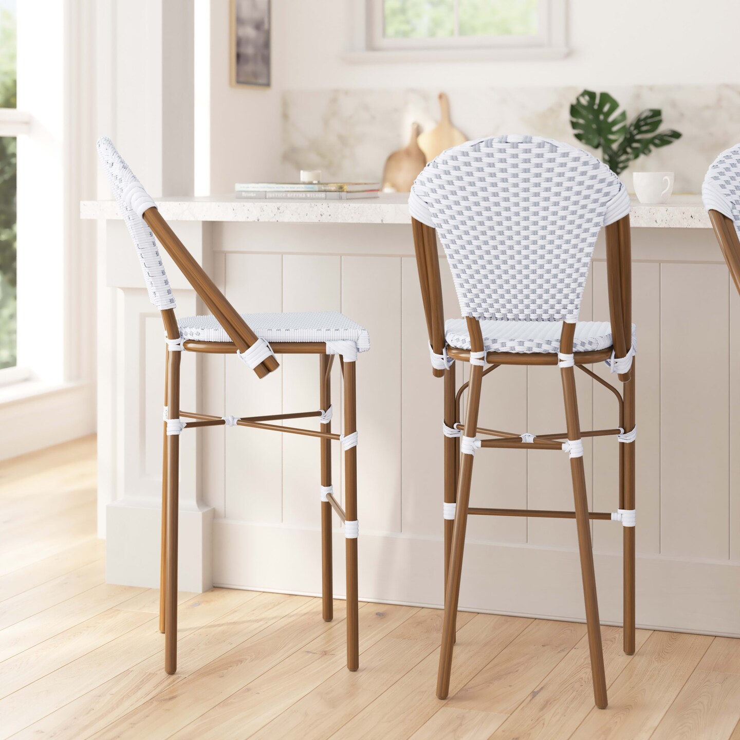 Set of two bar stools with backs store