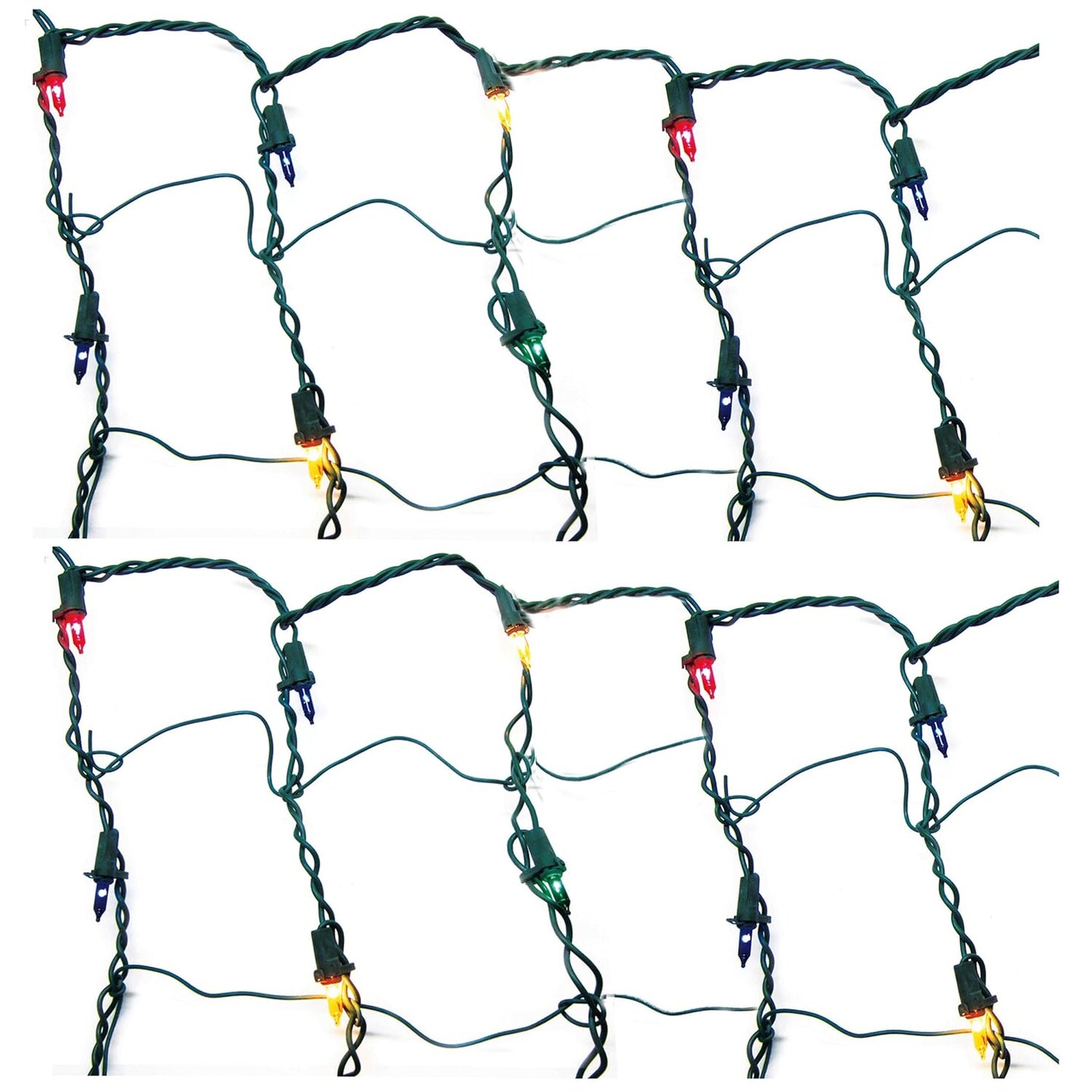 CC Christmas Decor 150-Count Multi-Color Mini Net Style Christmas ...