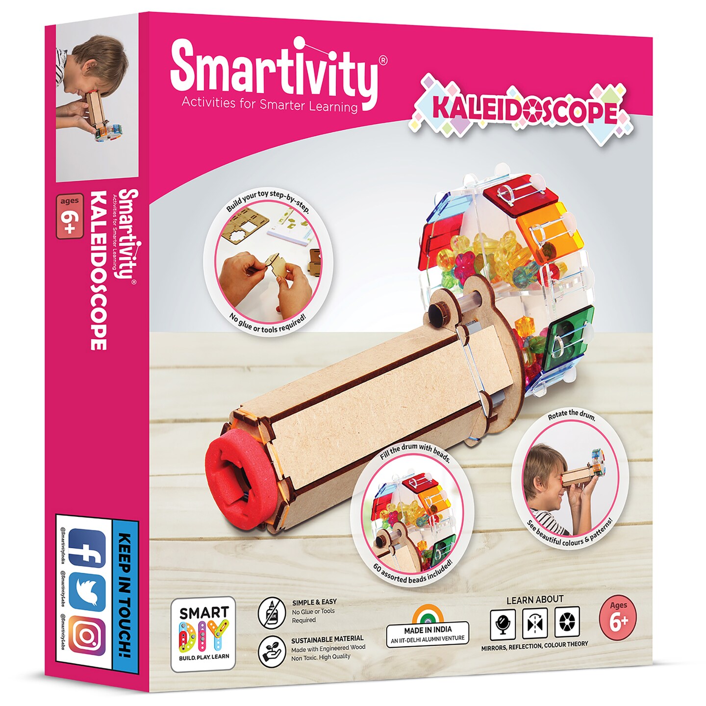 Smartivity: Kaleidoscope - DIY Colorful Bead Viewing Retro Toy ...