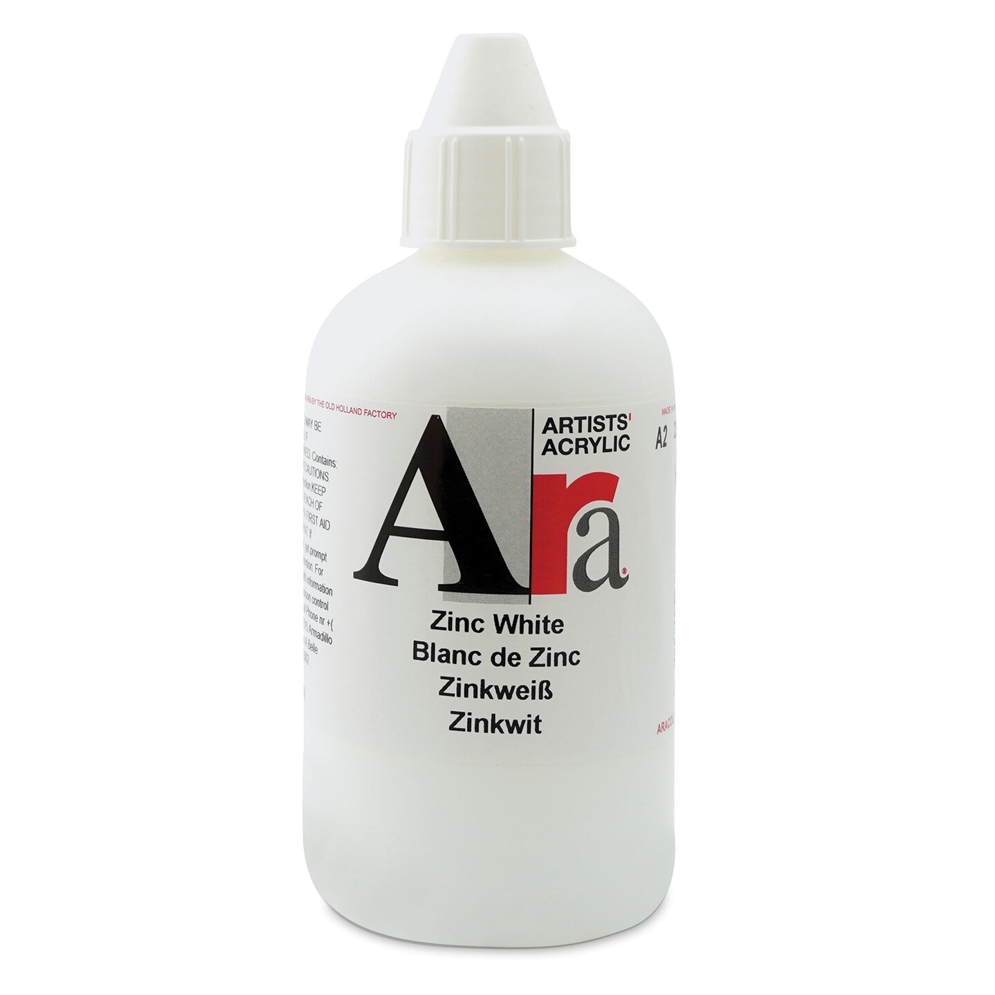Ara Artists’ Acrylic Paint - Zinc White, 250 ml bottle, Count: 1, Model ...
