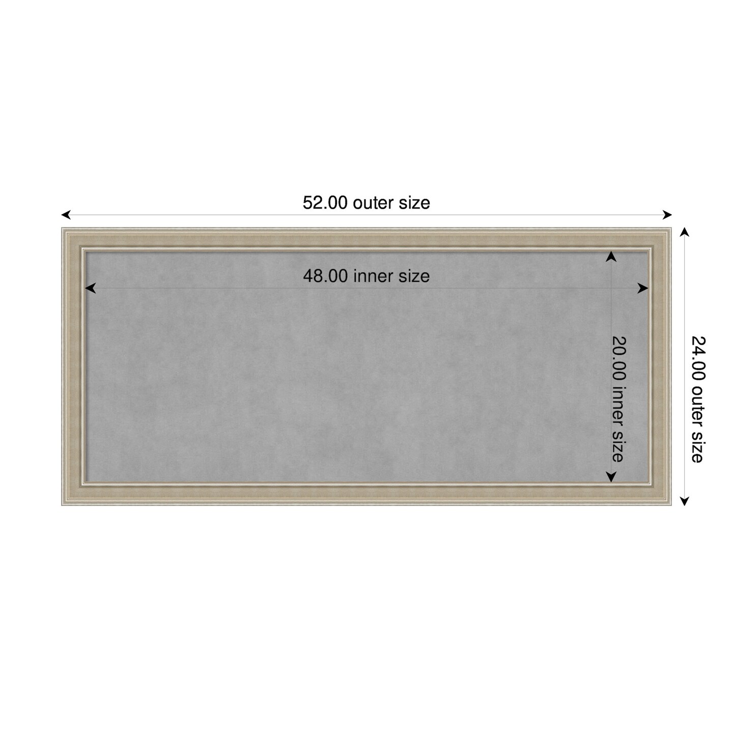 Mezzo Silver Wood Framed Magnetic Board | Michaels