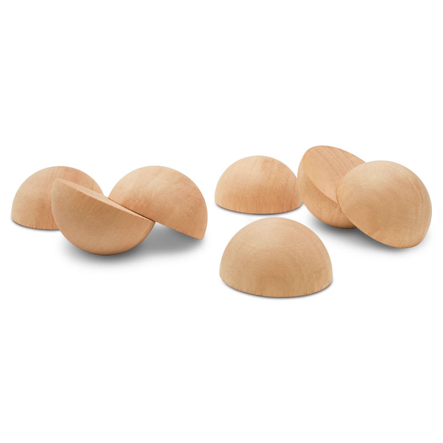 Wooden Split Balls, Multiple Sizes, Half Balls for Crafting and DIY ...