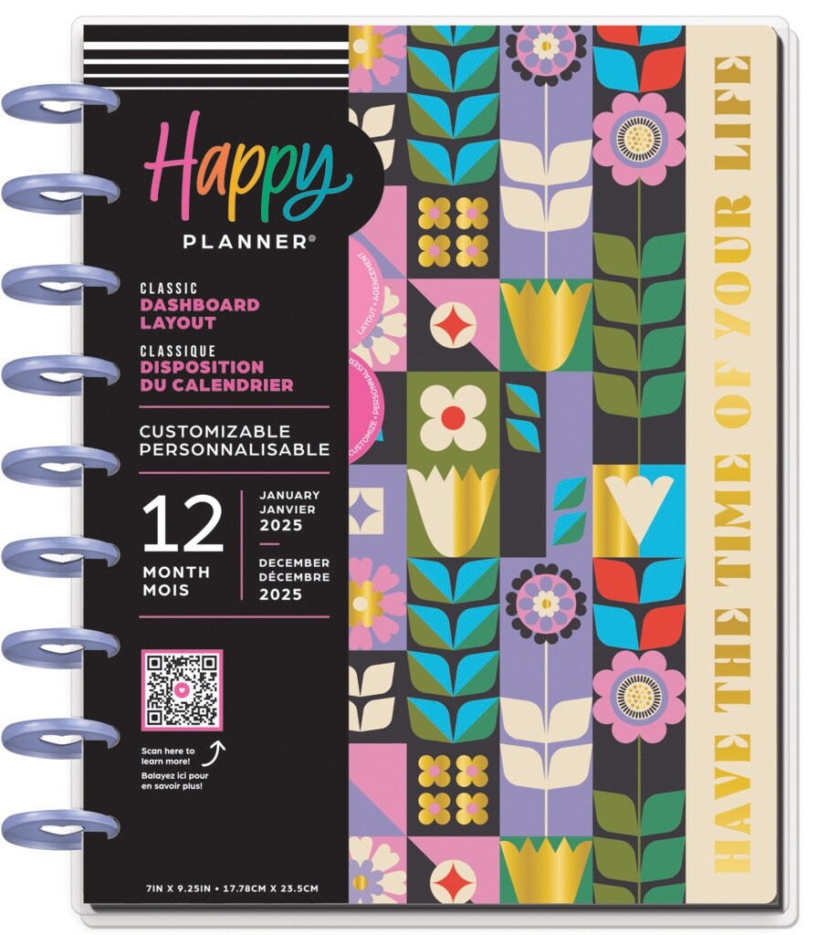 Happy Planner Classic 12-Month Disc Bound Planner-Mod Garden; Jan '25 ...