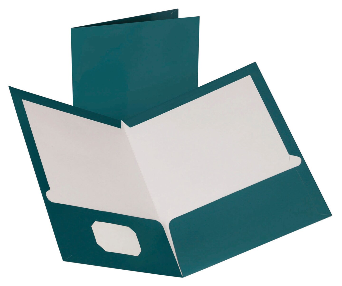 Oxford Laminated 2-Pocket Portfolio, 8-1/2 x 11 Inches, Metallic Teal ...