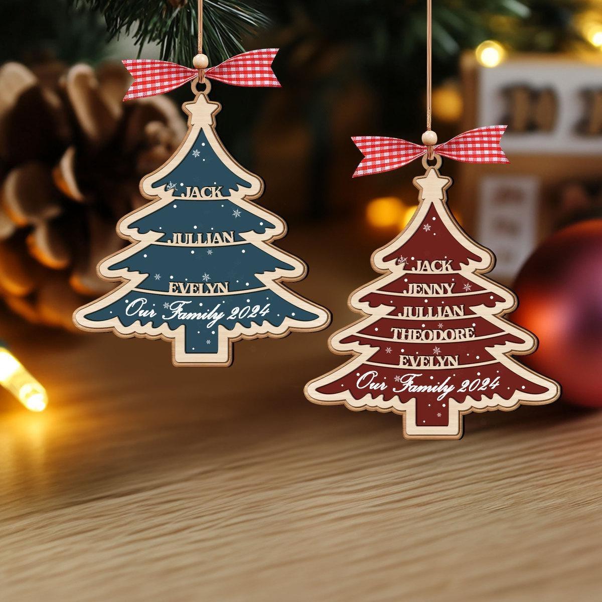 Personalized Family Christmas Ornament 2024 Custom Boho Family Tree Decor Christmas Tree Ornament Xmas Keepsake ORM CUS XMAS HNT 52 PTM MakerPlace by Michaels