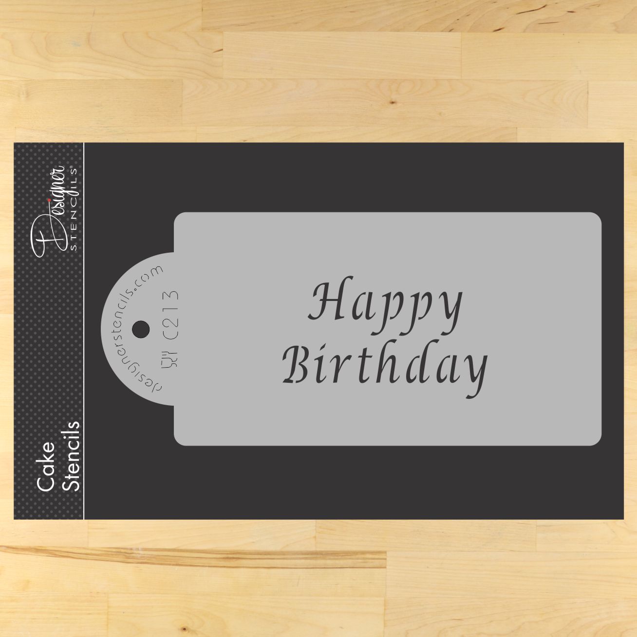 Happy Birthday Business Card Cookie Stencil | C213 by Designer Stencils ...