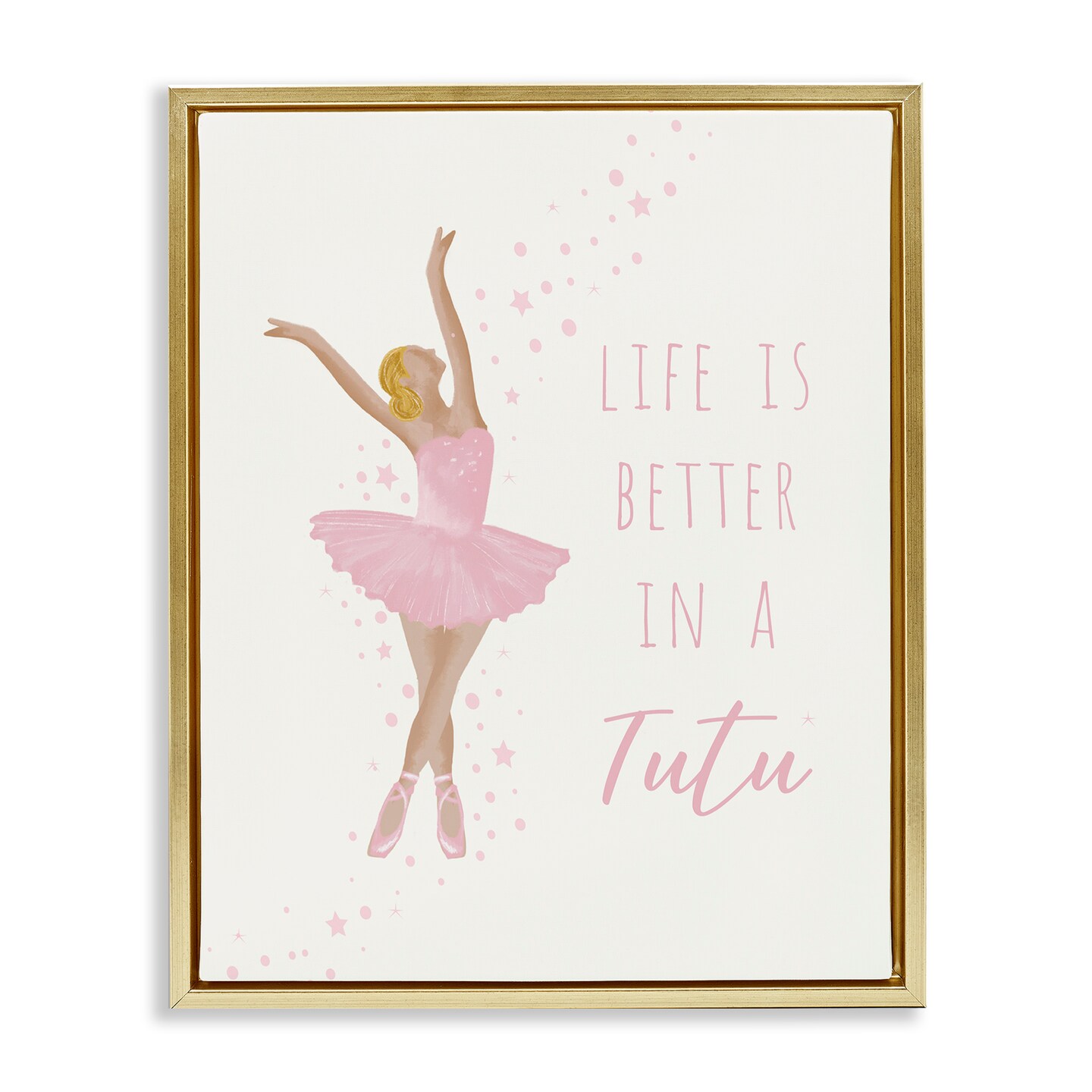 Stupell Industries Life Is Better In Tutu Floating Frame Design by Chen ...