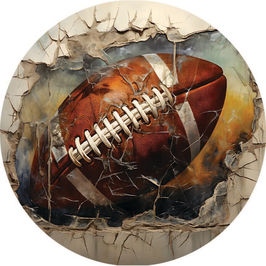 Cracked Wall Football Sign | Michaels