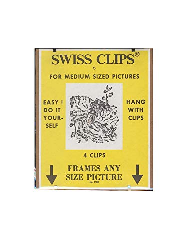 BC Imports Swiss Clips Metal Frame Clips for Medium Sized Pictures, 1 ...