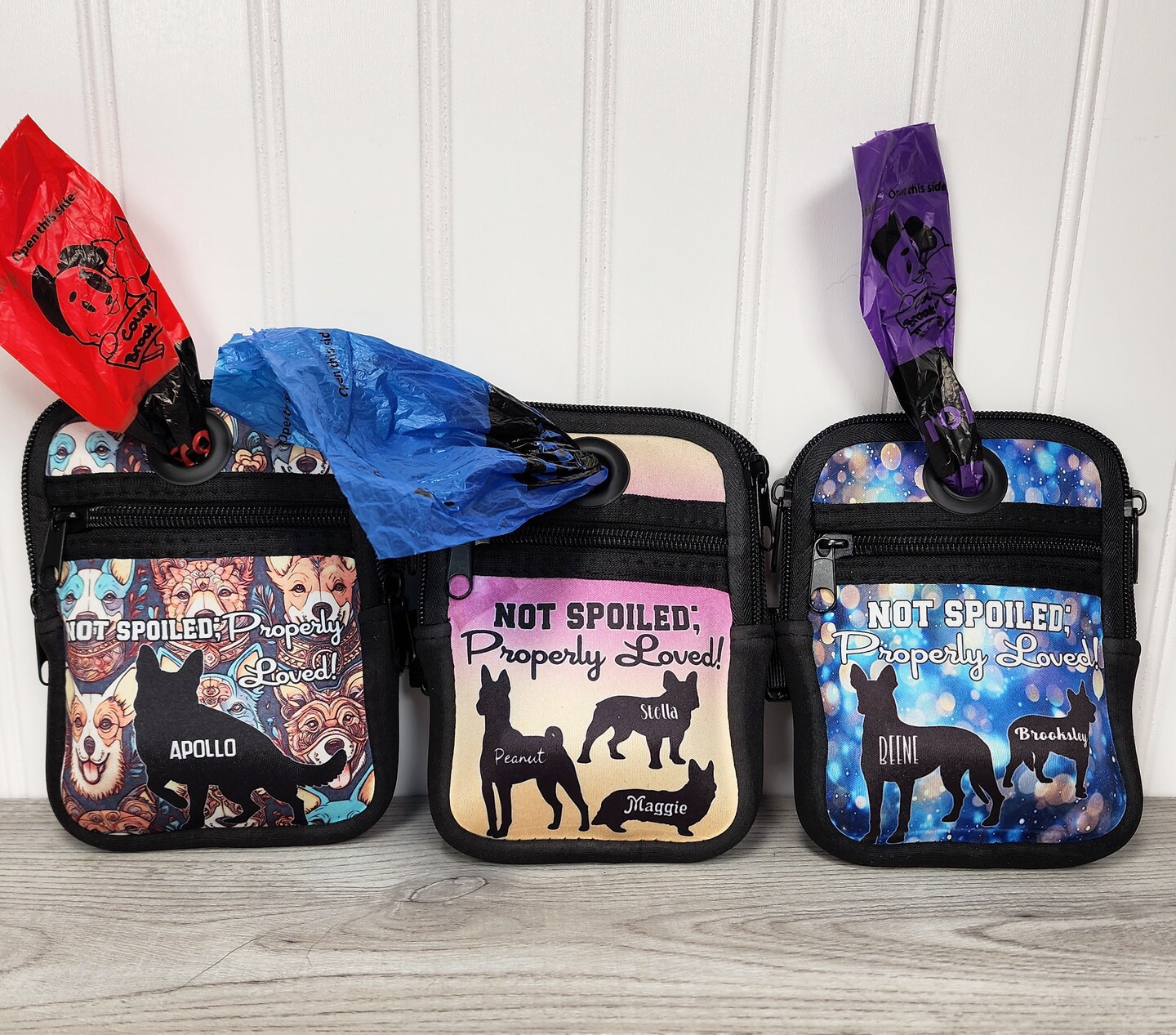 Custom Waterproof Dog Poop Bag Holder, Dog Treat Holder, Connect It To ...