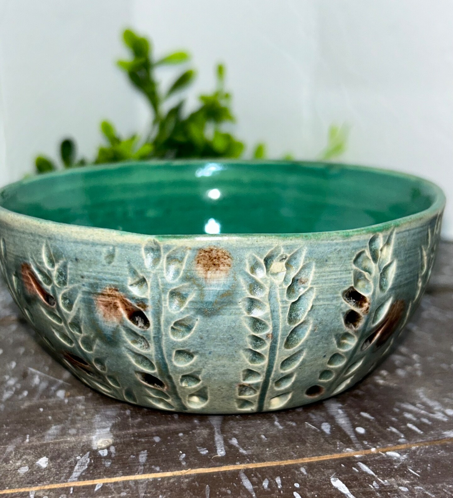 Studio Art Pottery hand carved foliage bowl | MakerPlace by Michaels
