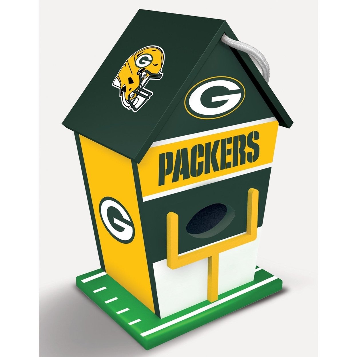 Green Bay Packers Wood Birdhouse Waterproof Tin Roof Easy Clean ...