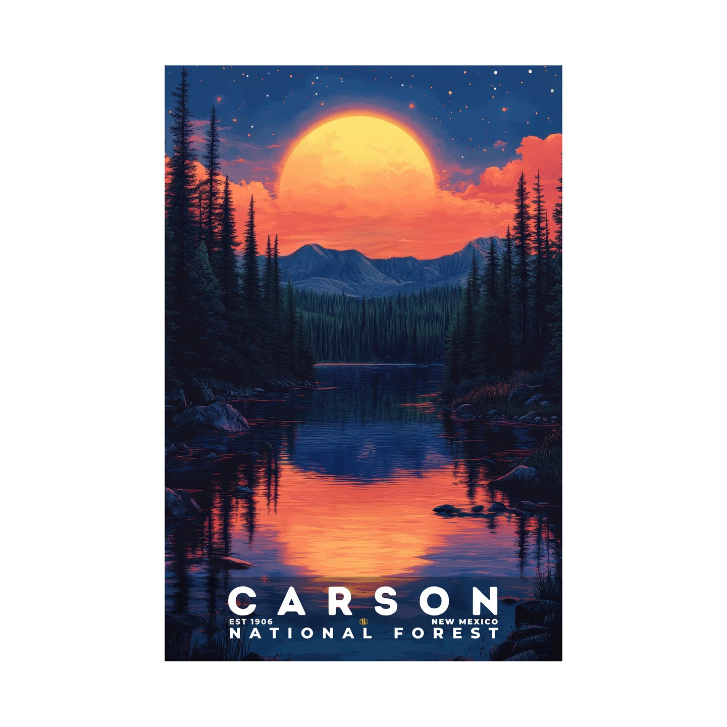 Carson National Forest Poster, Travel Art, Office Poster, Home Decor ...